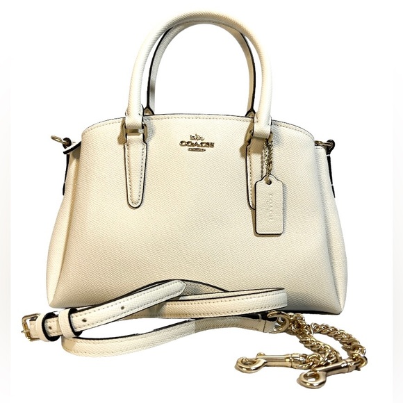 Coach | Bags | Sold Coach Mini Leather Carryall In Vanilla Cream | Poshmark